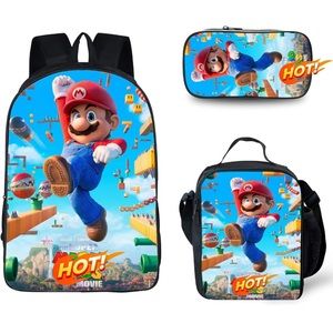 Nintendo | Other | New Cartoon Backpack 3pc Set Game Backpack Pencil ...